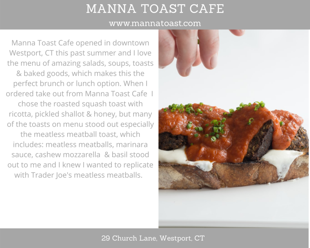 My Adaptation of Manna Toast Cafe's Meatless Meatball Toast - Sweet ...